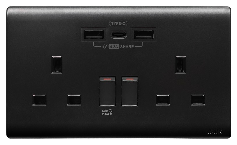 M2K 4.2A Type-C/USB 孖蘇電制 (碳黑)