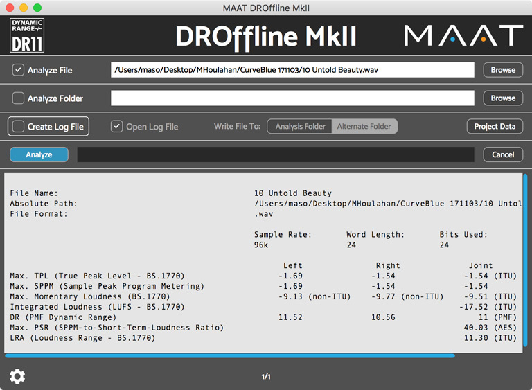 MAAT Digital DROffline MkII 檔案分析器Plugin (序號下載版)