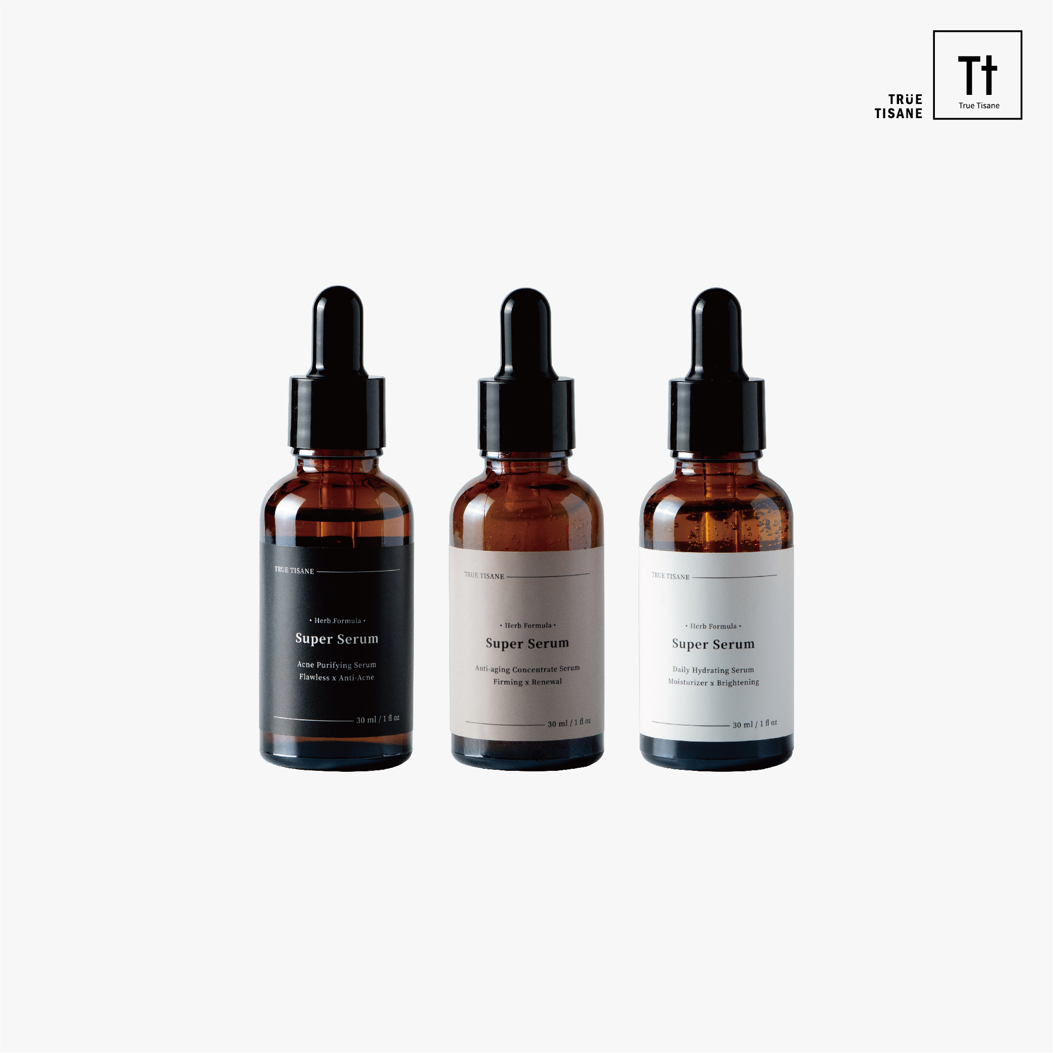 S三效自由疊加精華組｜TRUE TISANE 草本體驗