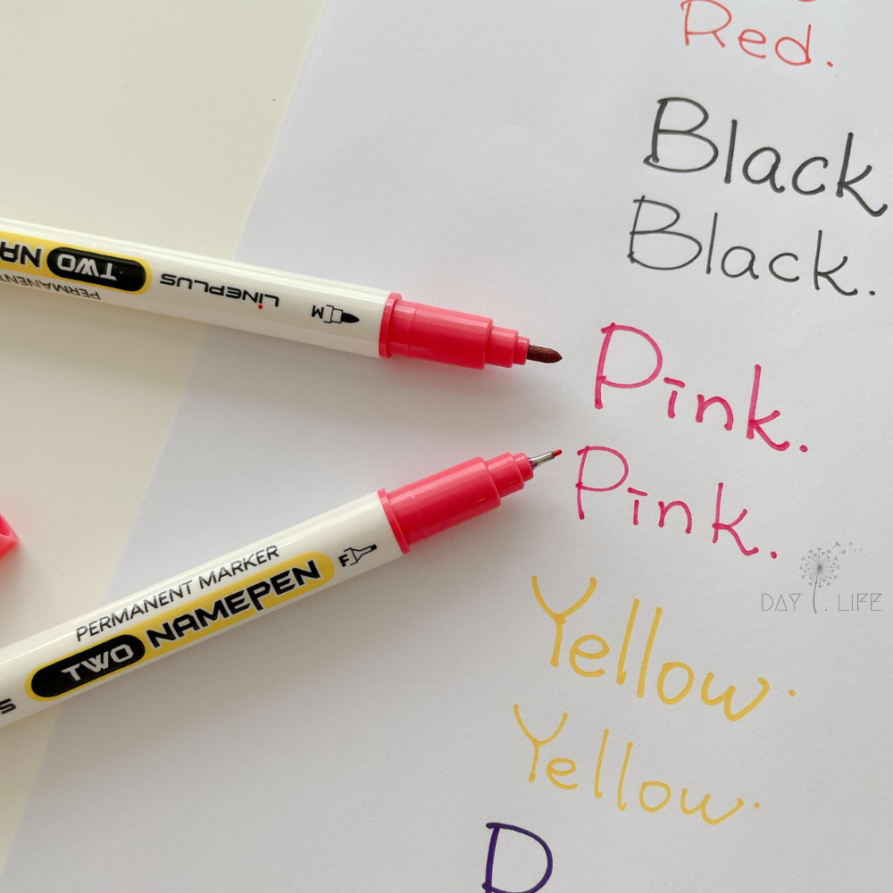 玩玩Play_韓國LINEPLUS油性雙頭12色姓名筆|韓國文具第一品牌的媽媽指定用品