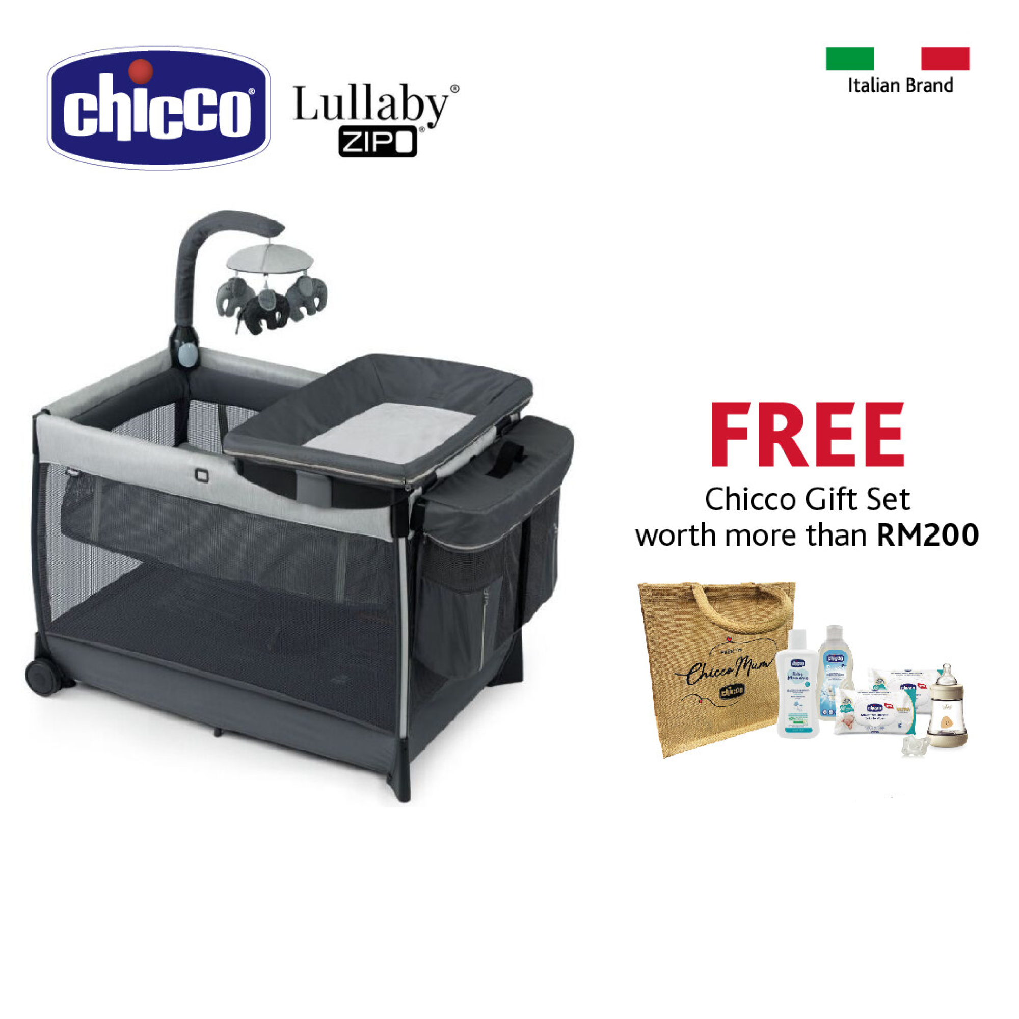 Chicco Lullaby Zip Cot / Playard