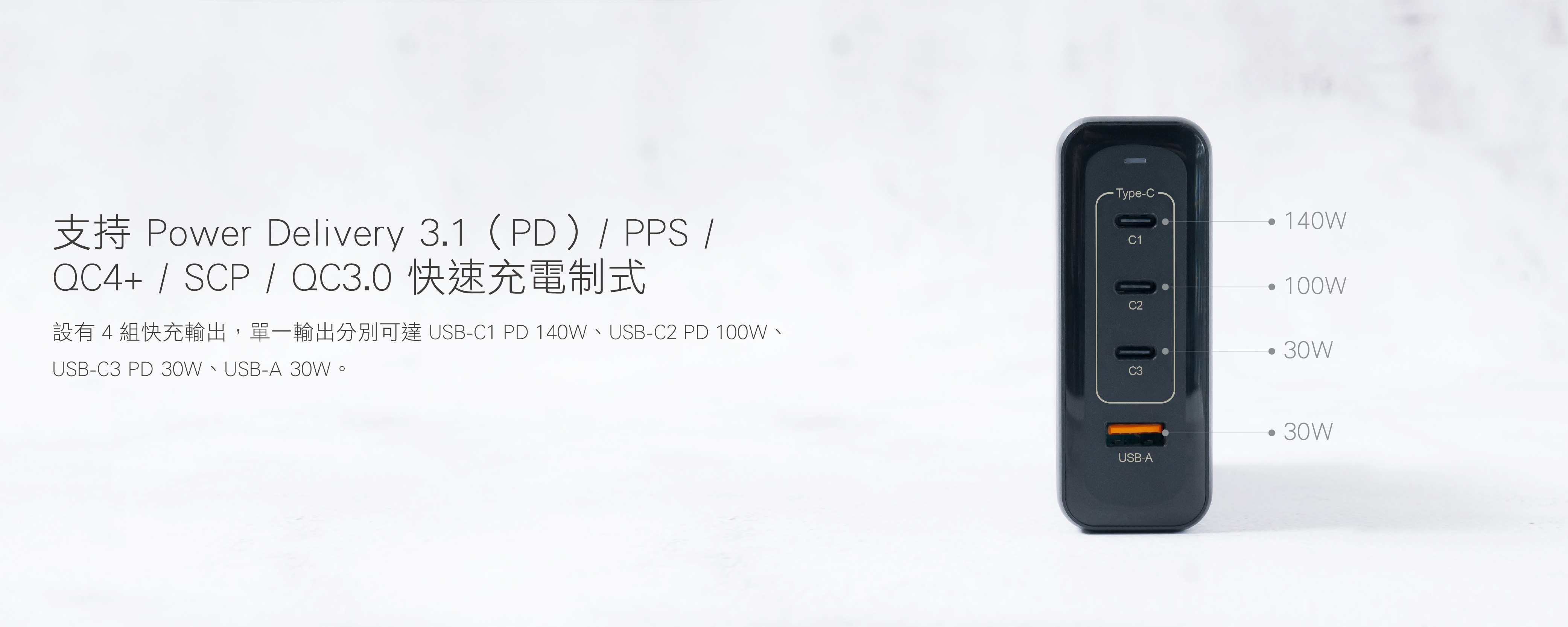 ProMini Gs240 Pro PD3.1 GaN 240W快速充電器
