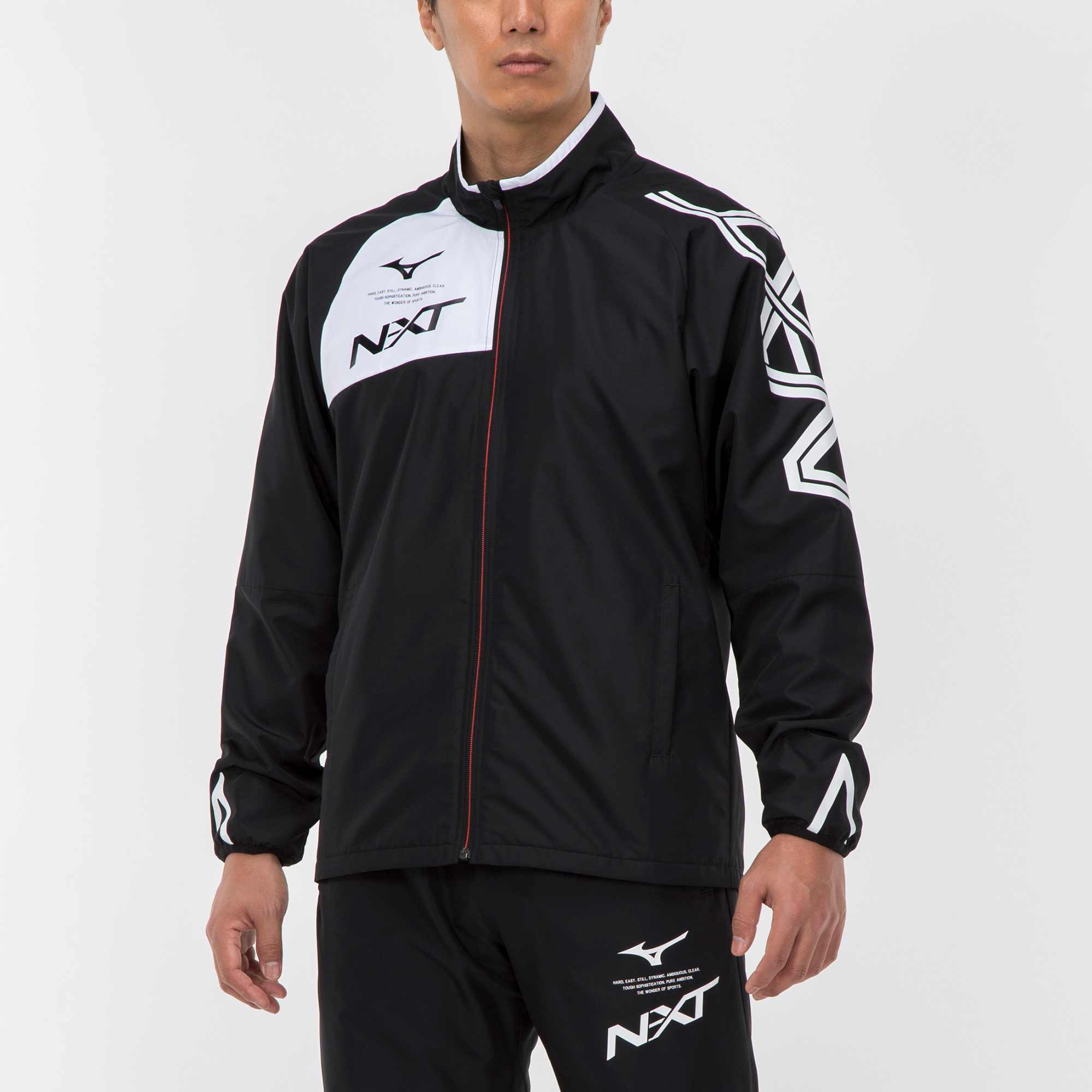 【💥日本直送】MIZUNO N-XT 呼吸 保暖 秋冬 運動 修身 外套 訓練服 上衣 男女適用 黑色x白色