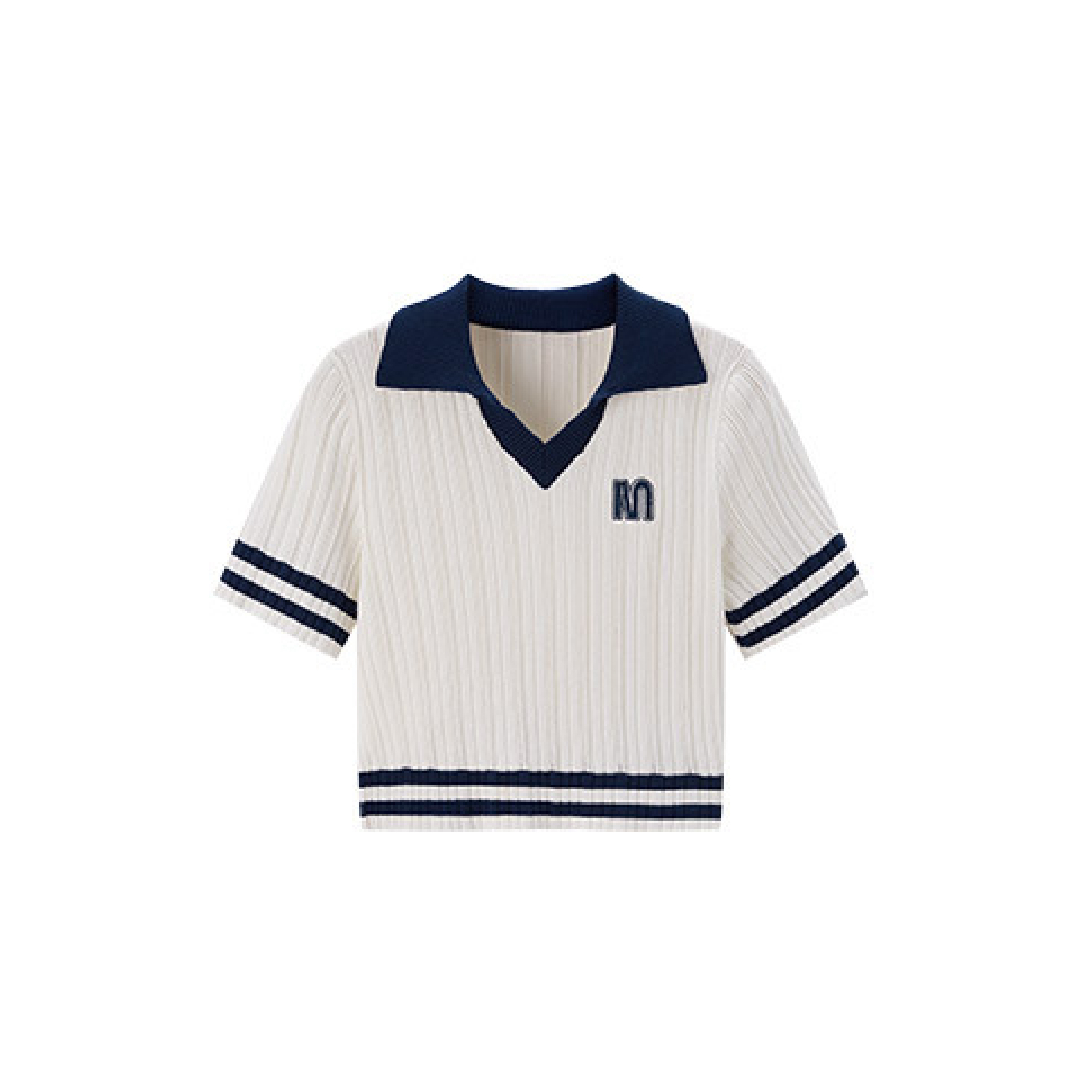 1990s Preppy Knit Crop Top
