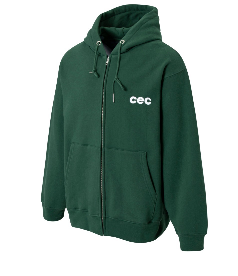 Chance Chance CEC ZIP-UP HOODIE - GREEN