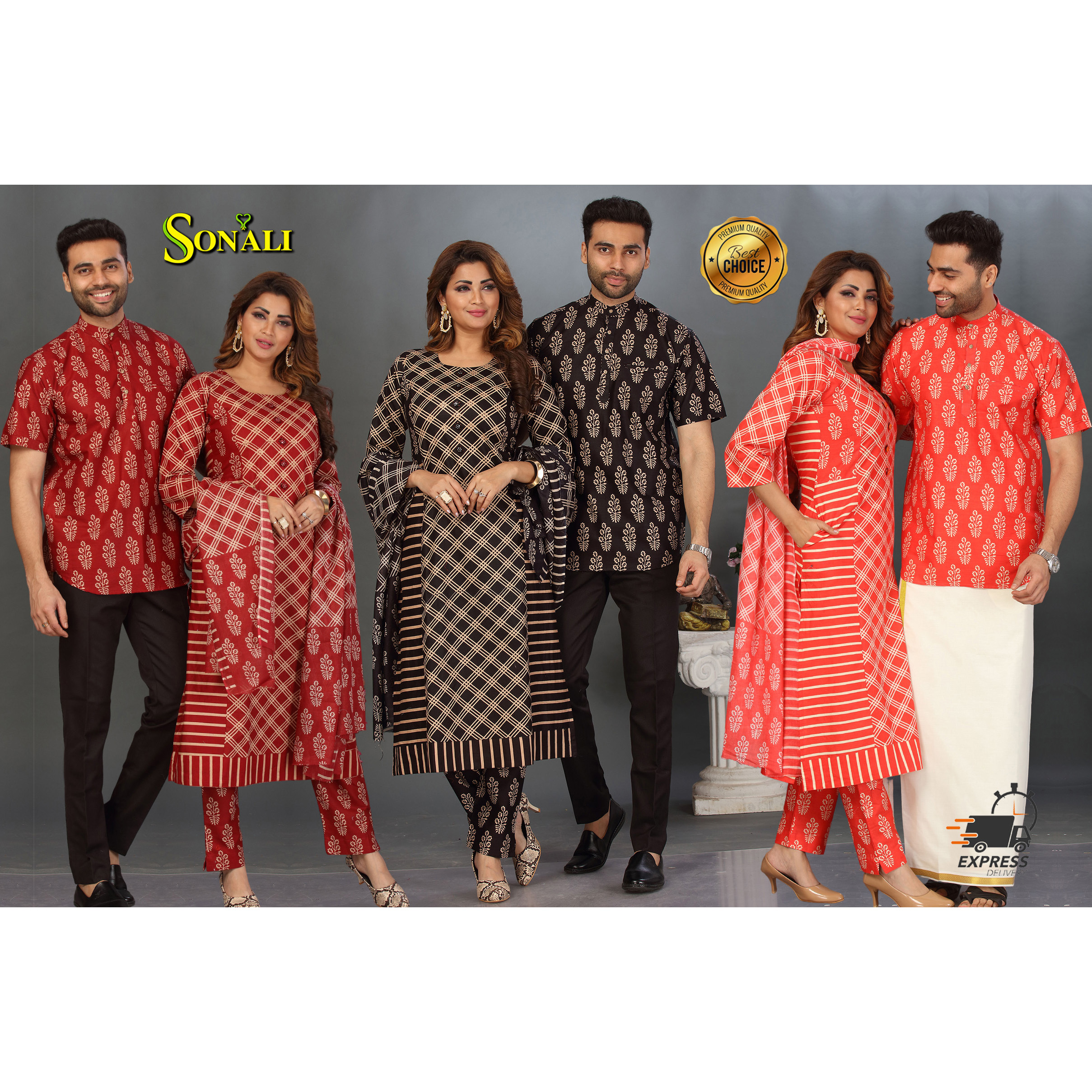 Sonali Couples Collections High Quality Rayon Black