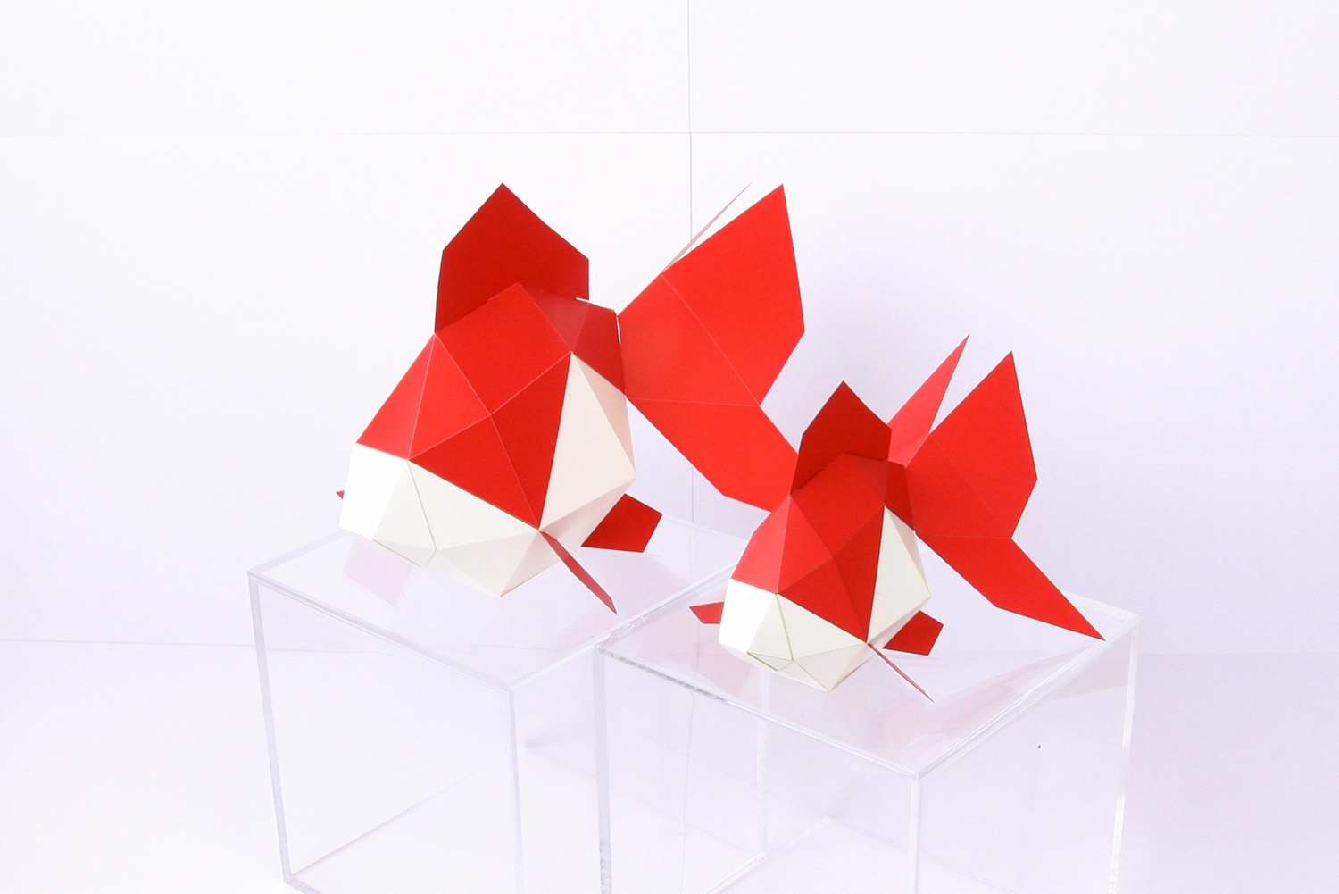 【bog craft 】KAKUKAKU 動物造型立體摺紙 金魚