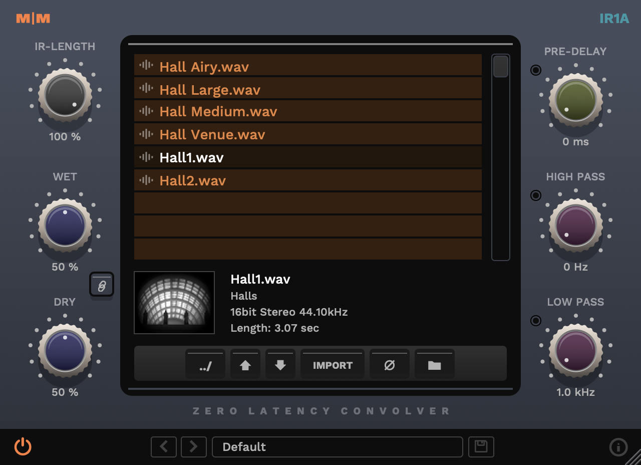 Mellowmuse IR1A Convolver 效果器Plugin (序號下載版)