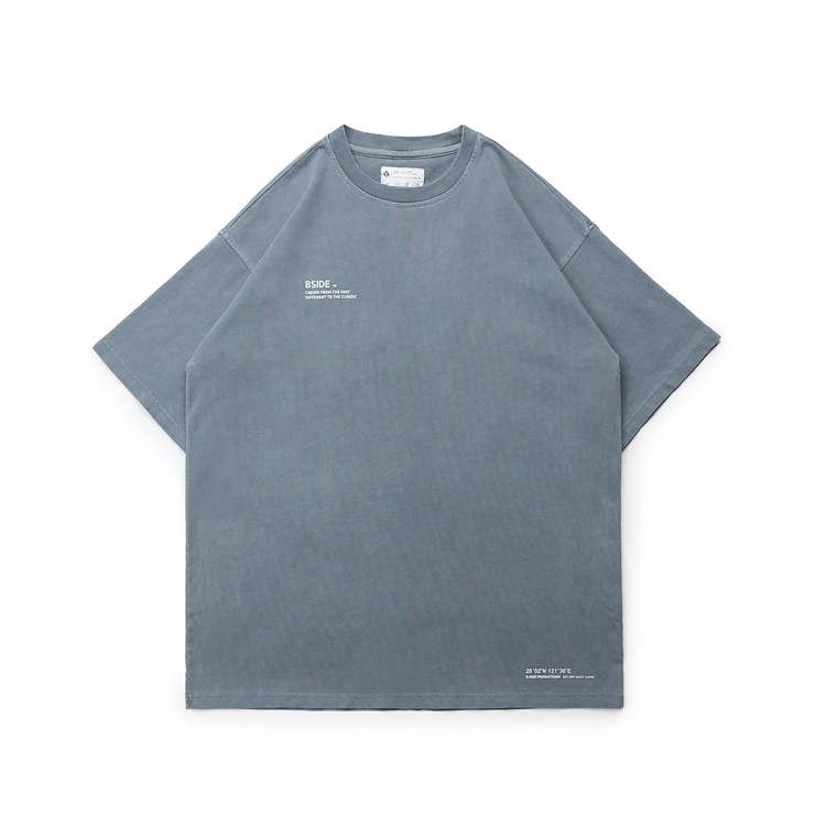 B-SIDE CASUAL WASHED TEE Blue