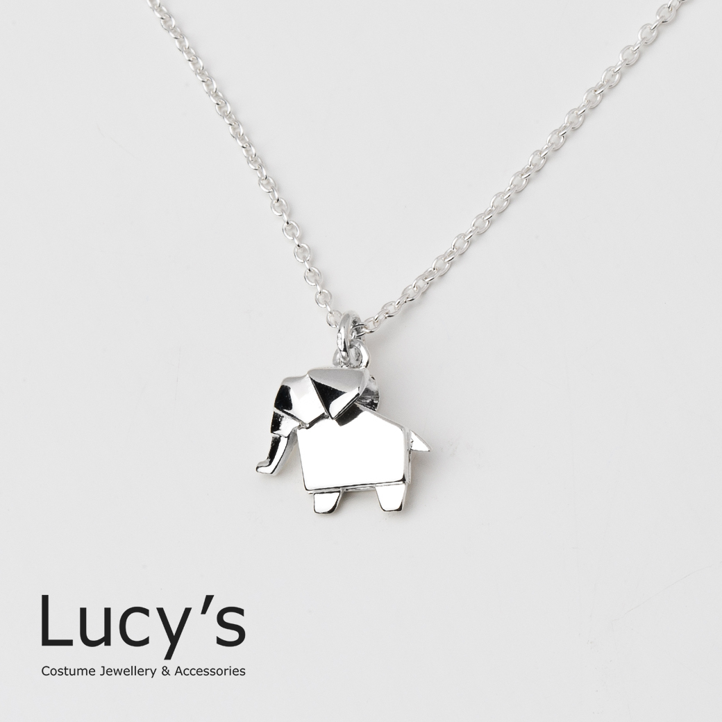 Lucys-摺紙系列｜925純銀 大象(小) 項鍊 (17267)