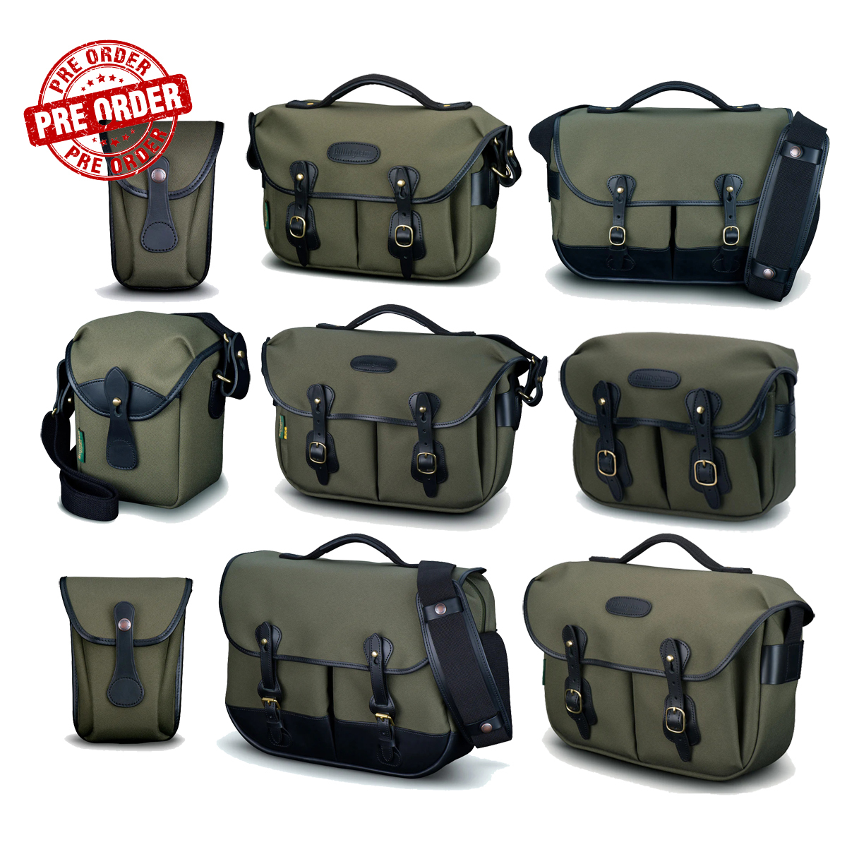 Billingham Sage FibreNyte & Black Leather Camera Bag