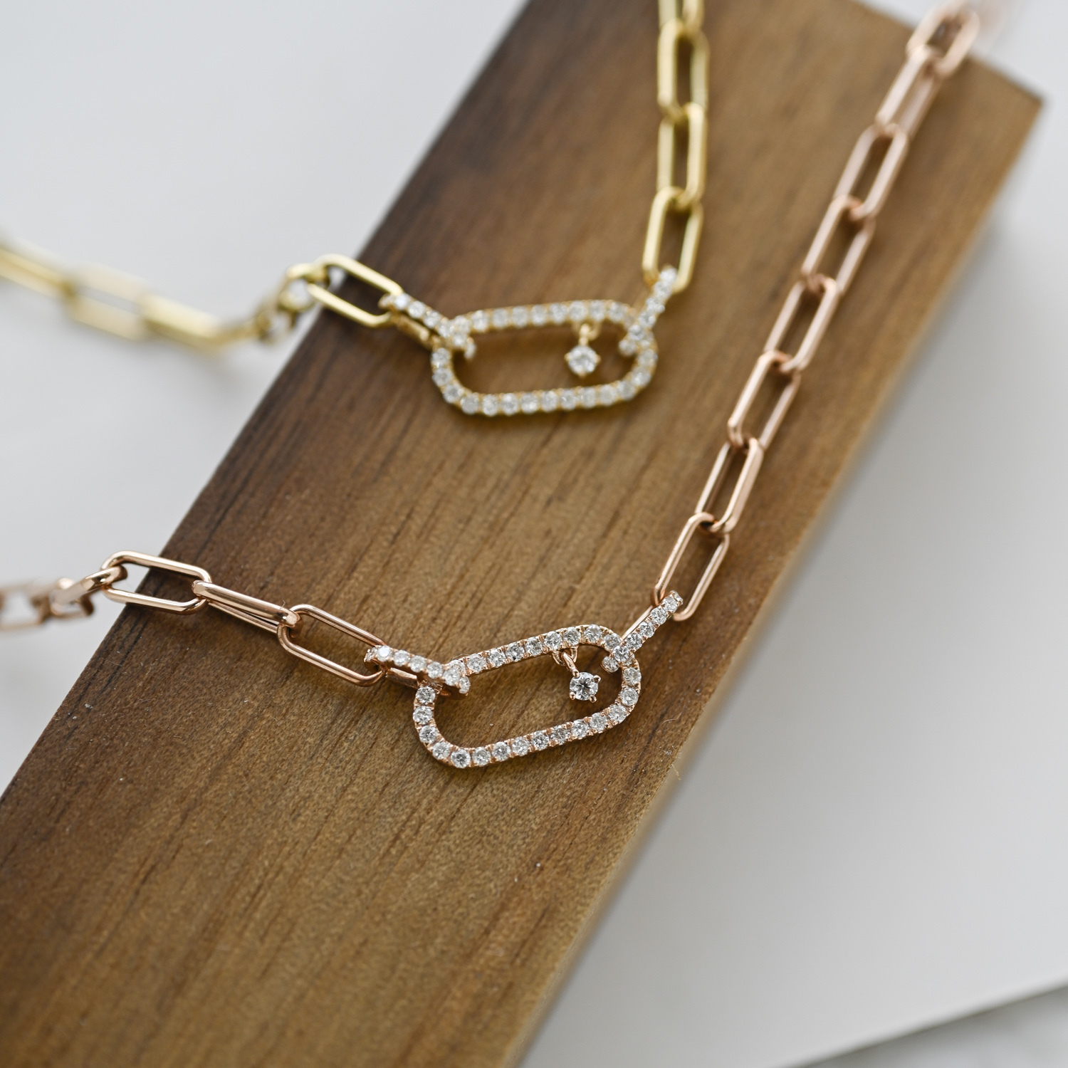 18K Diamond Clip Chain Necklace