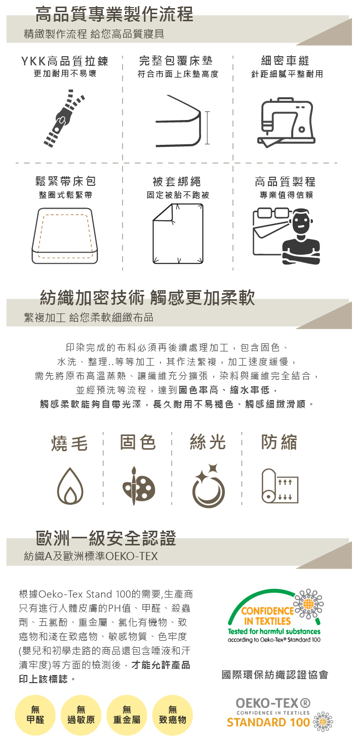 【OLIVIA】BASIC 9．奶茶色x奶油黃｜60支精梳長絨棉床包／被套組｜台灣製