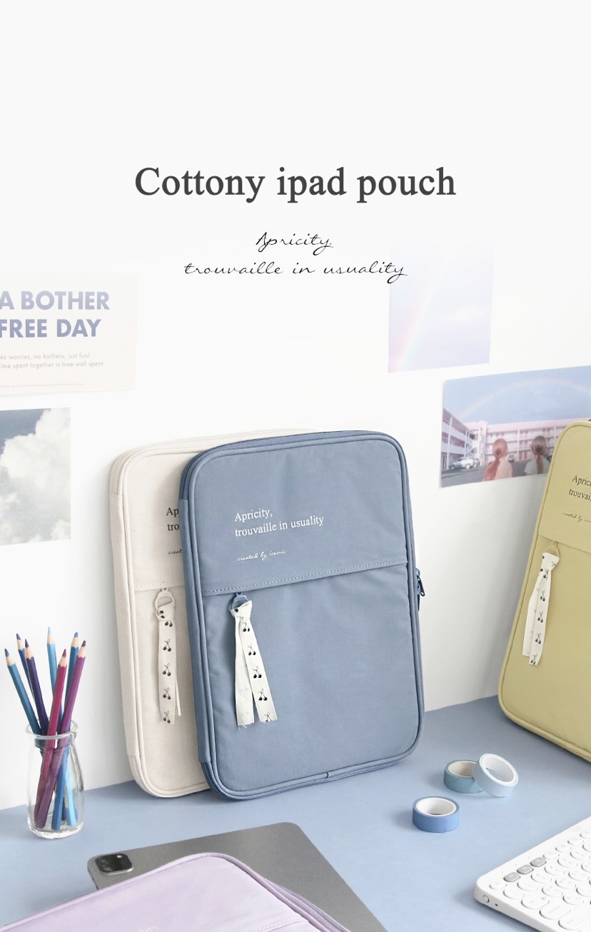 (預訂｜懶人必備) 韓國 Iconic Cottony iPad Pouch