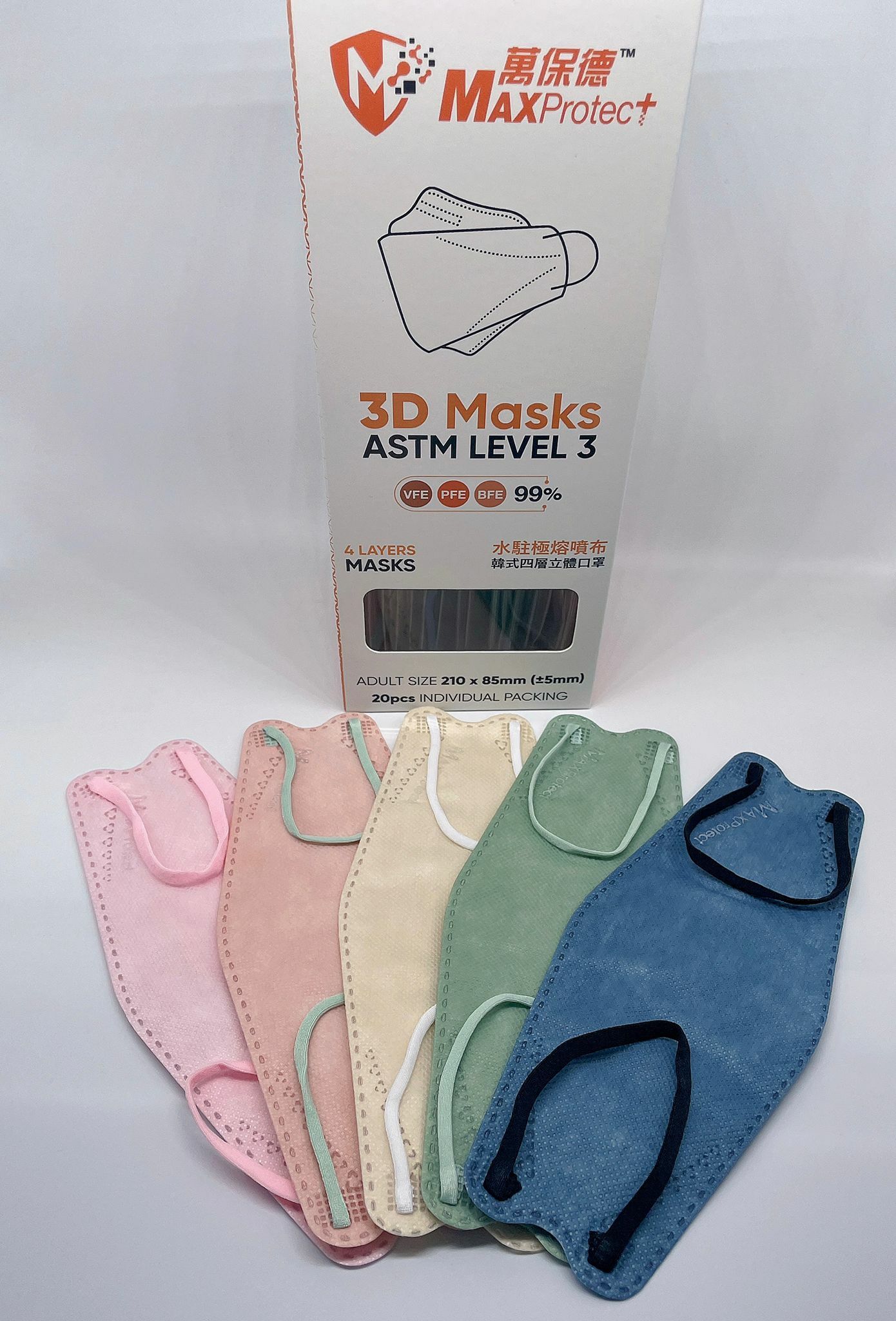 MaxProtect3D99韓式四層立體口罩