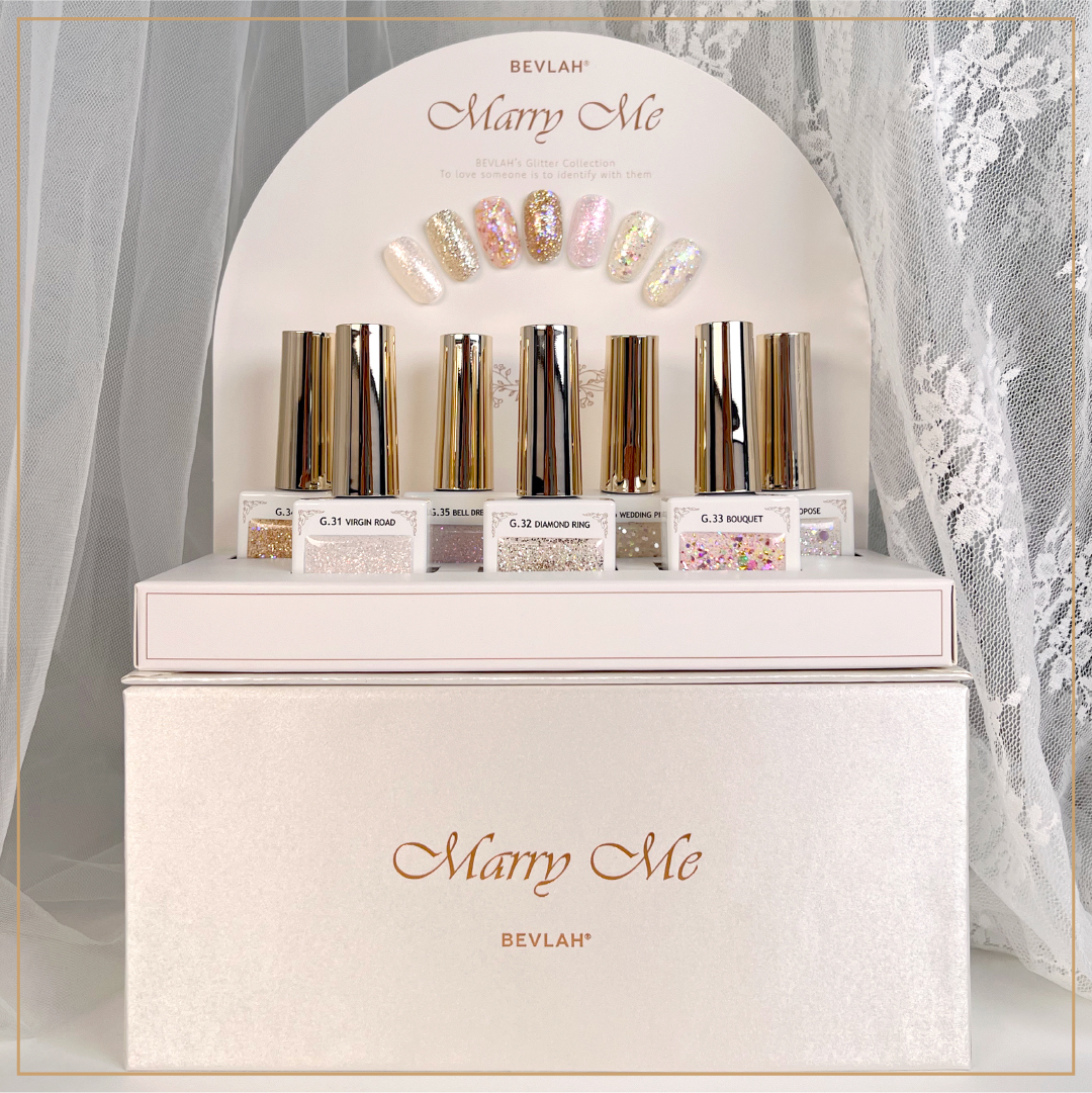 (全套7枝) BEVLAH 夢幻婚嫁閃閃系列 MARRY ME Gel Set
