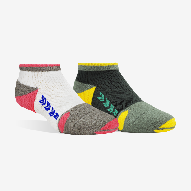 Women's BAREFOOT Running Ankle Socks: 2-Pack|CHEGO