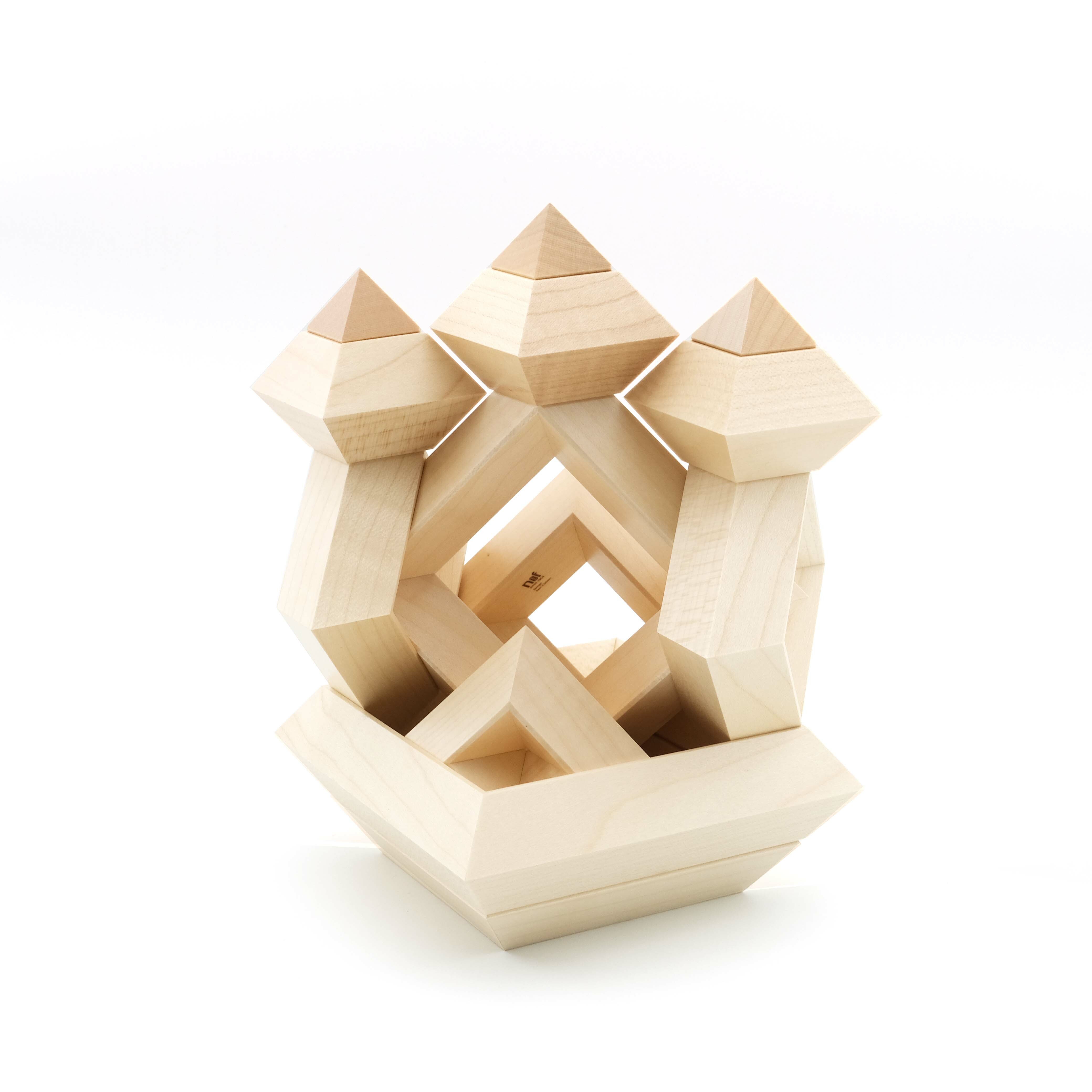 瑞士naef Diamant角錐積木-楓木原色