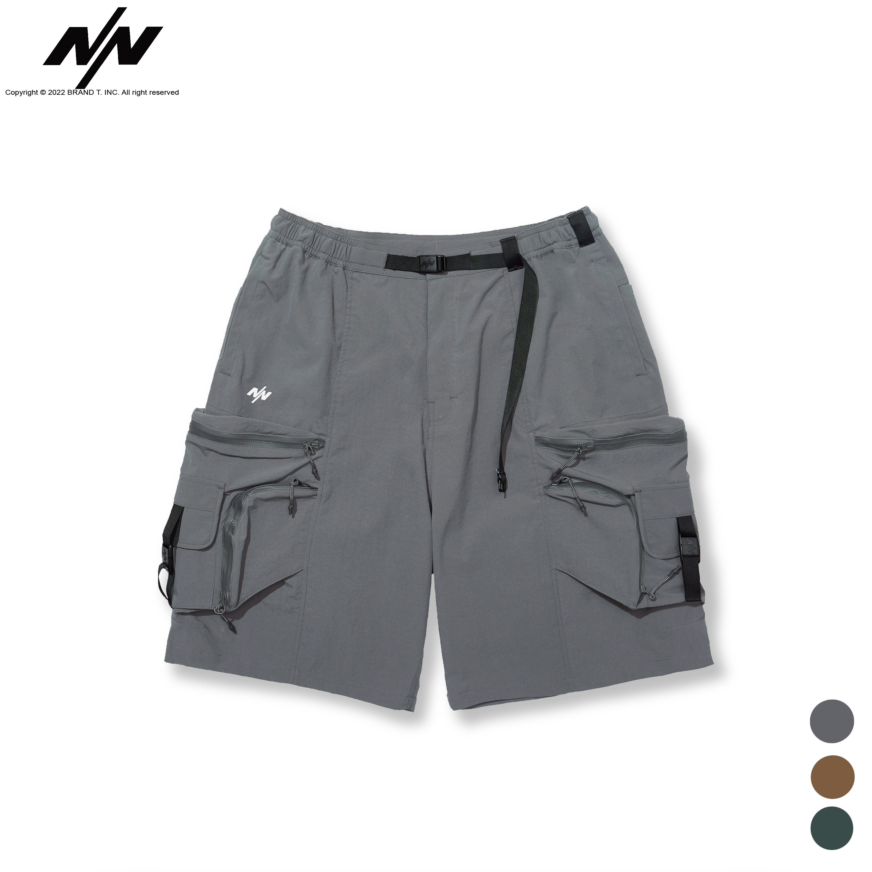 【NinepointNine】9.9 ROAM SHORT 多口袋 鬆緊 腰帶 工作 寬鬆 短褲 3色