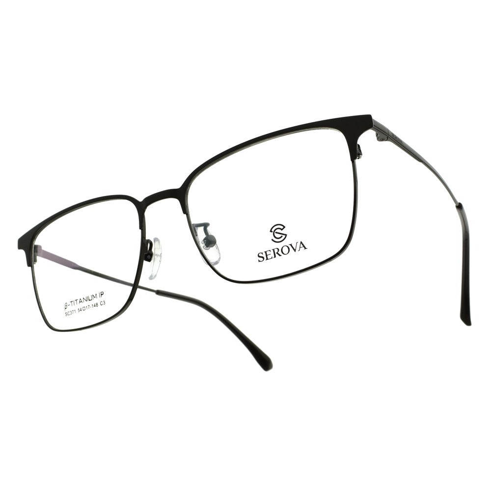 【SEROVA】SC371 (四色) 率性眉框光學眼鏡