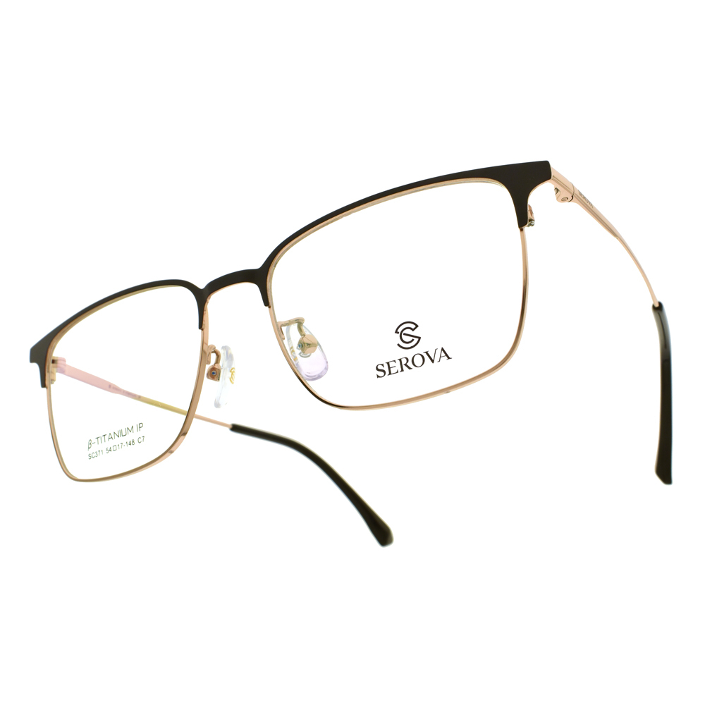 【SEROVA】SC371 (四色) 率性眉框光學眼鏡