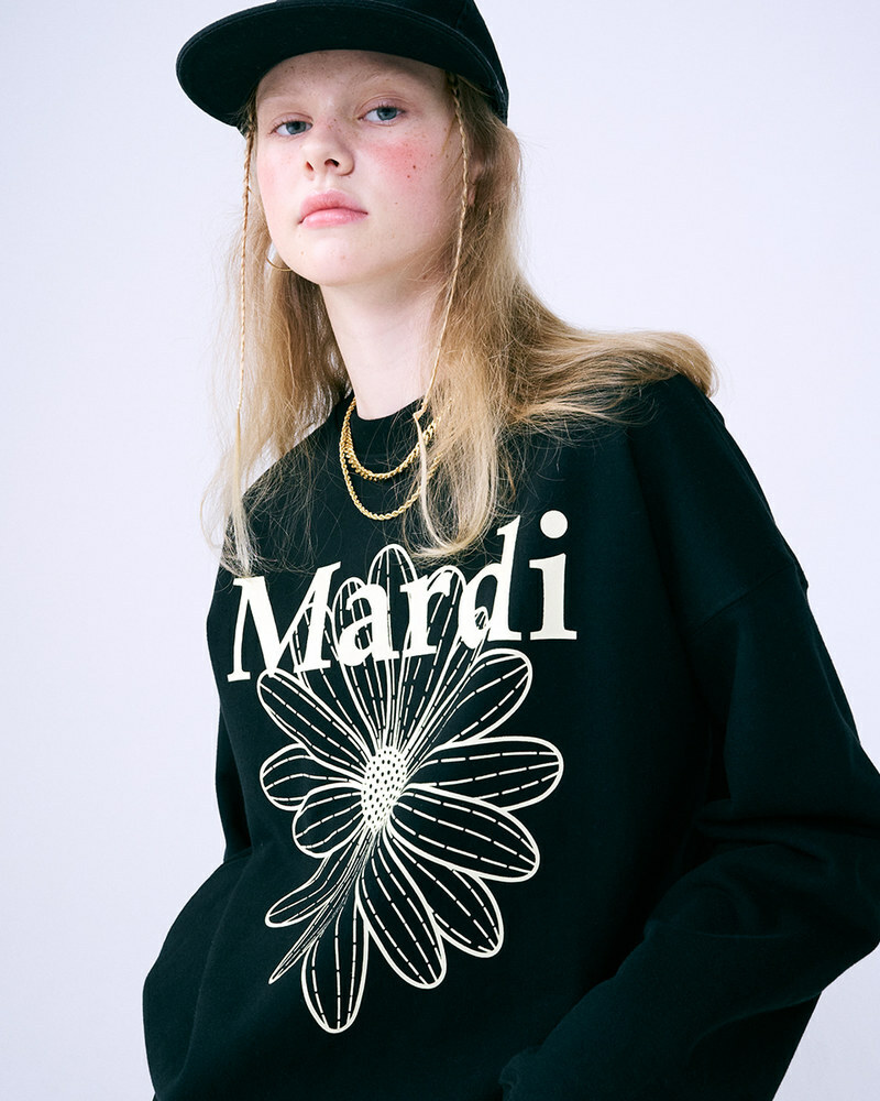 Mardi Mercredi SWEATSHIRT FLOWERMARDI_BLACK CREAM