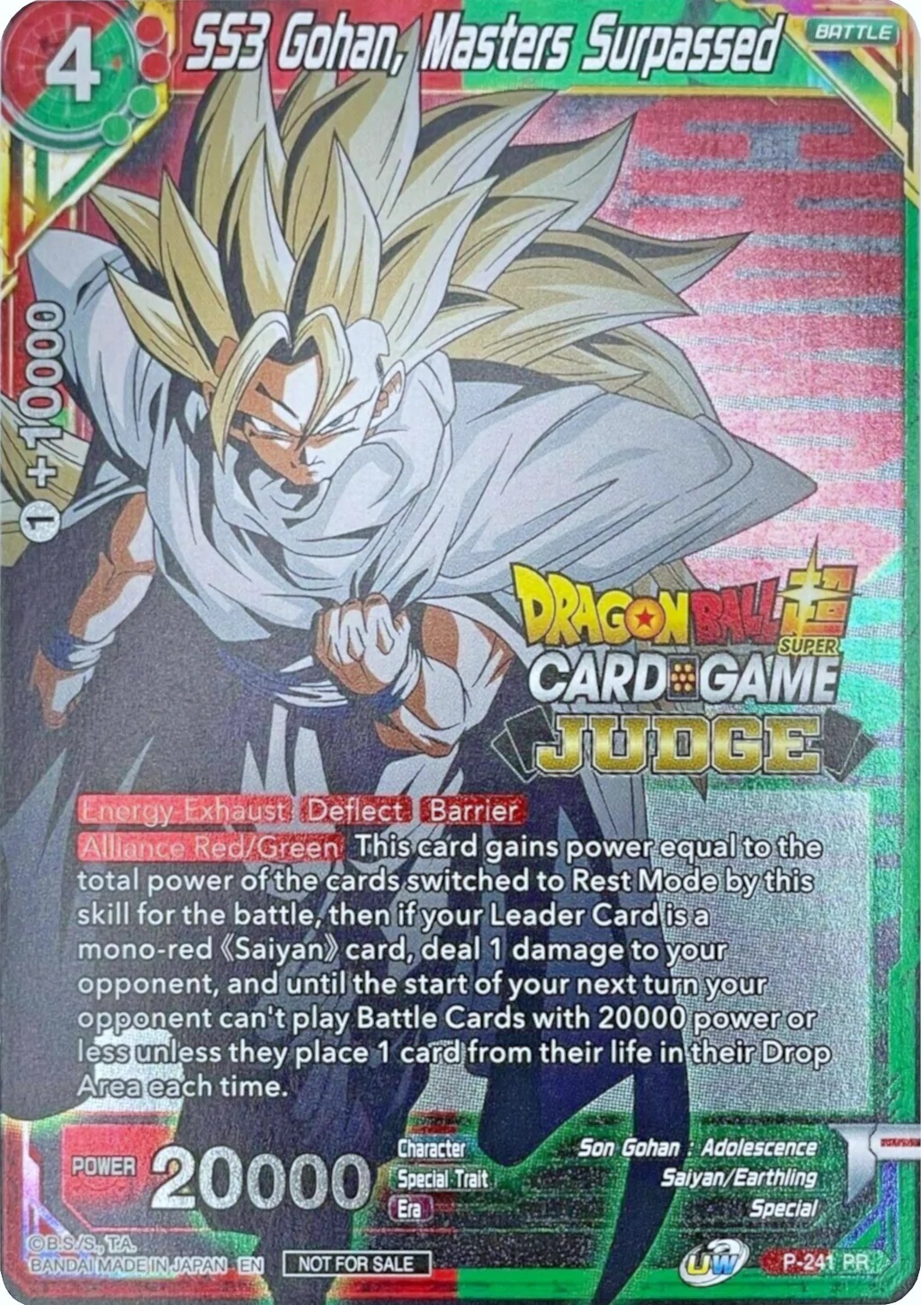 Judge Promo P-241 SS3 Gohan, Masters Surpassed