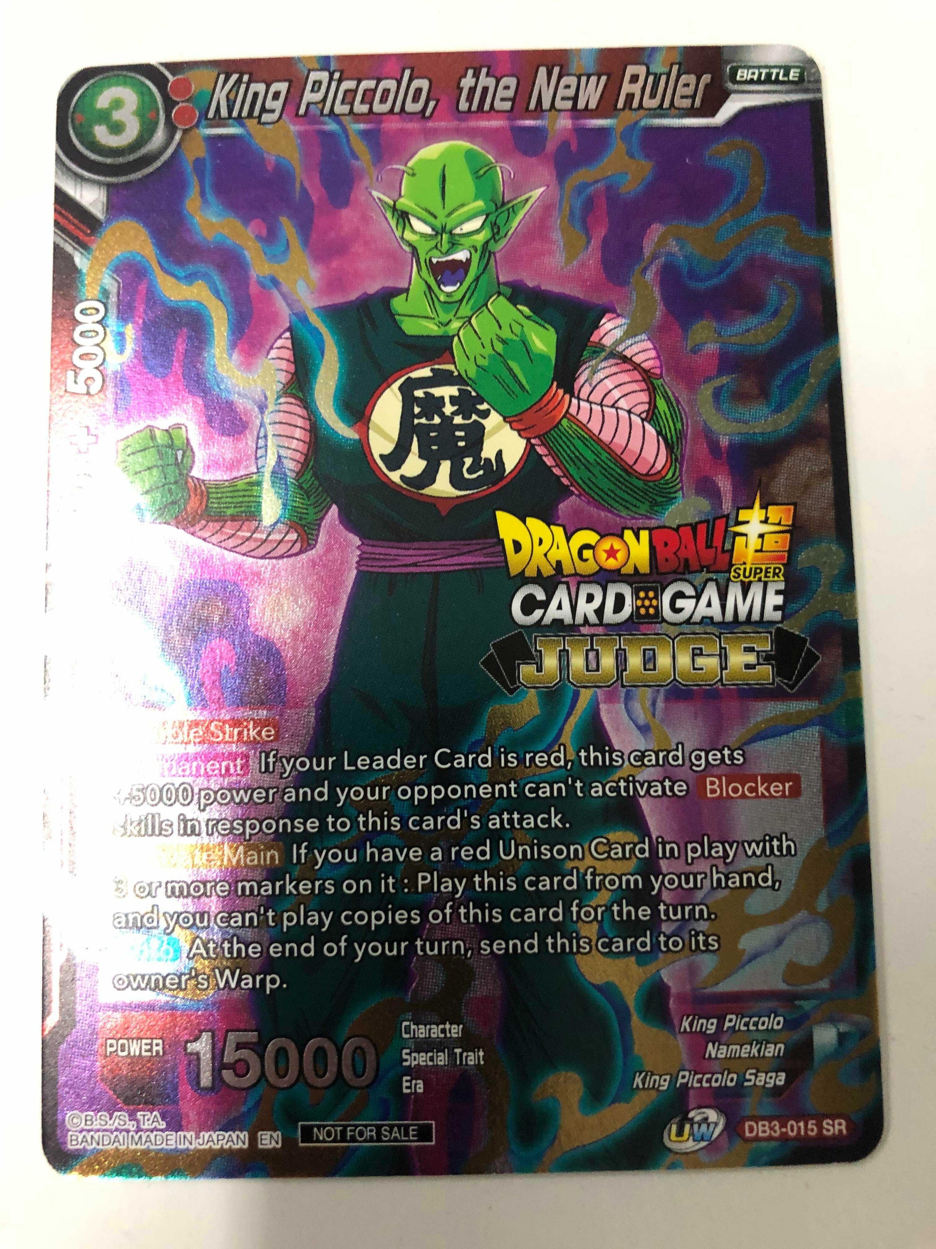 Judge Promo DB3-015 King Piccolo, the new power