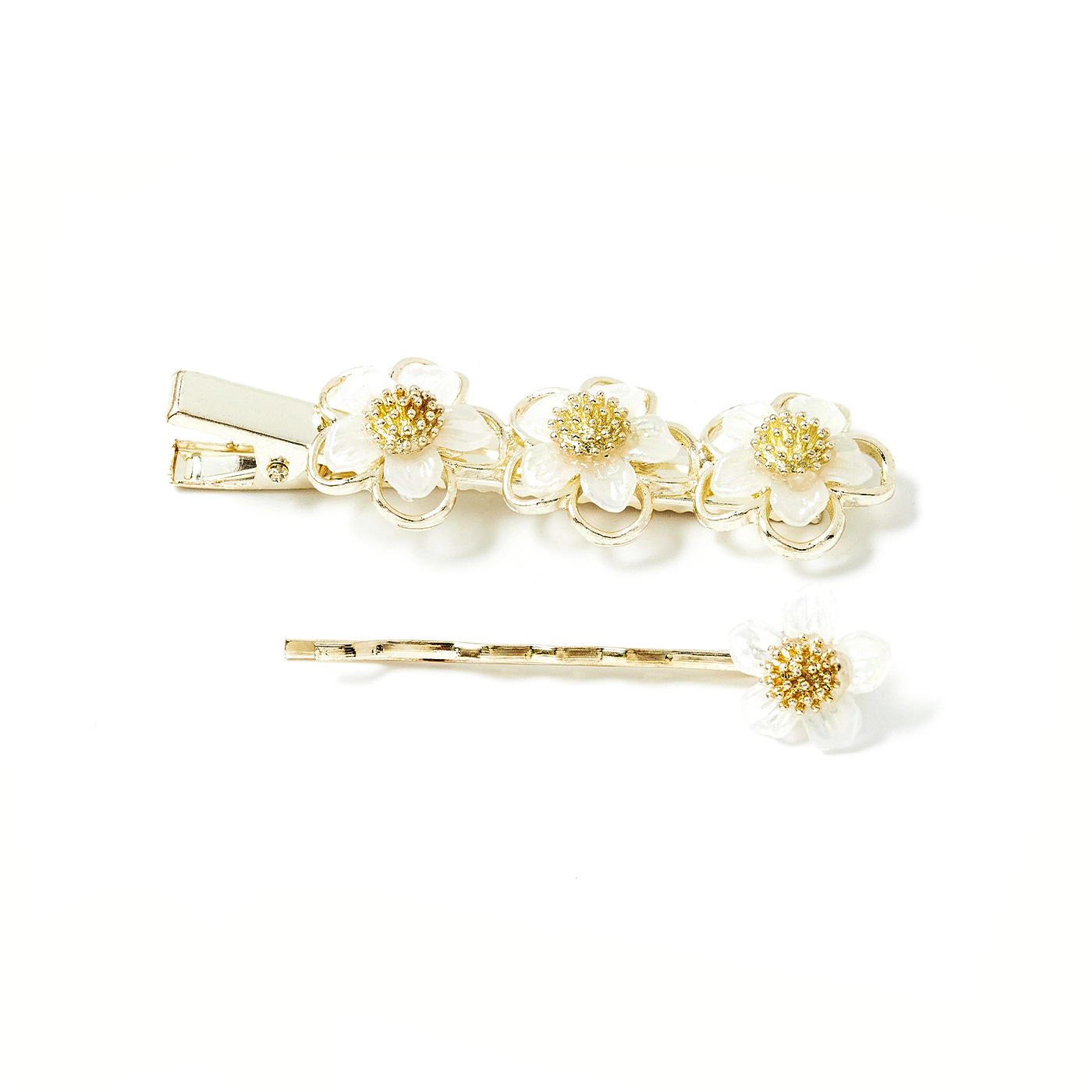 Bonny & Read 平價飾品 - 白雪野梅髮夾