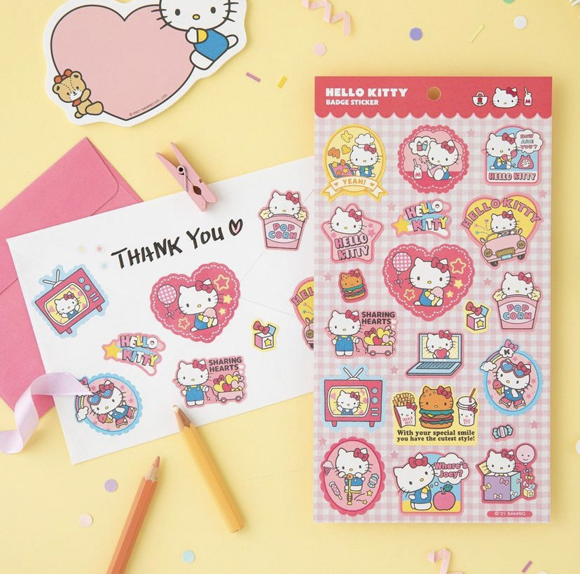 (現貨)韓國 SANRIO BADGE SHINNING STICKER