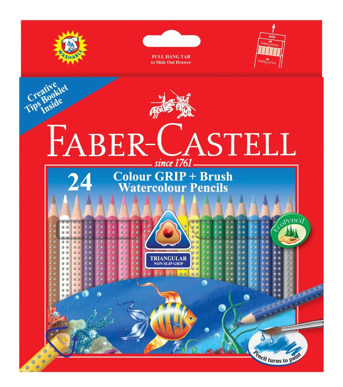 Colour Grip + Brush Watercolour P.Colors 24 Long,