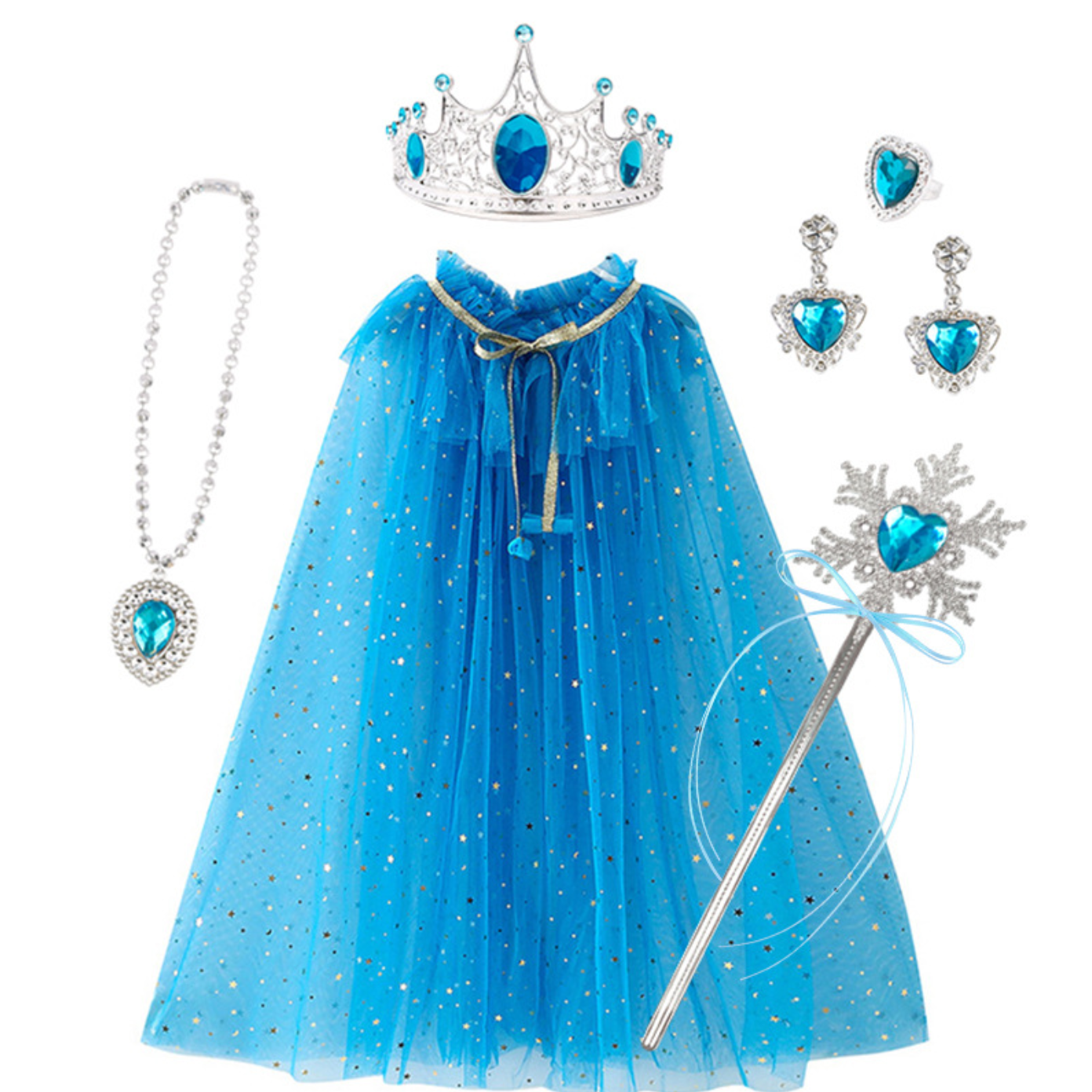 GT-6555 公主網紗披風皇冠配飾套裝