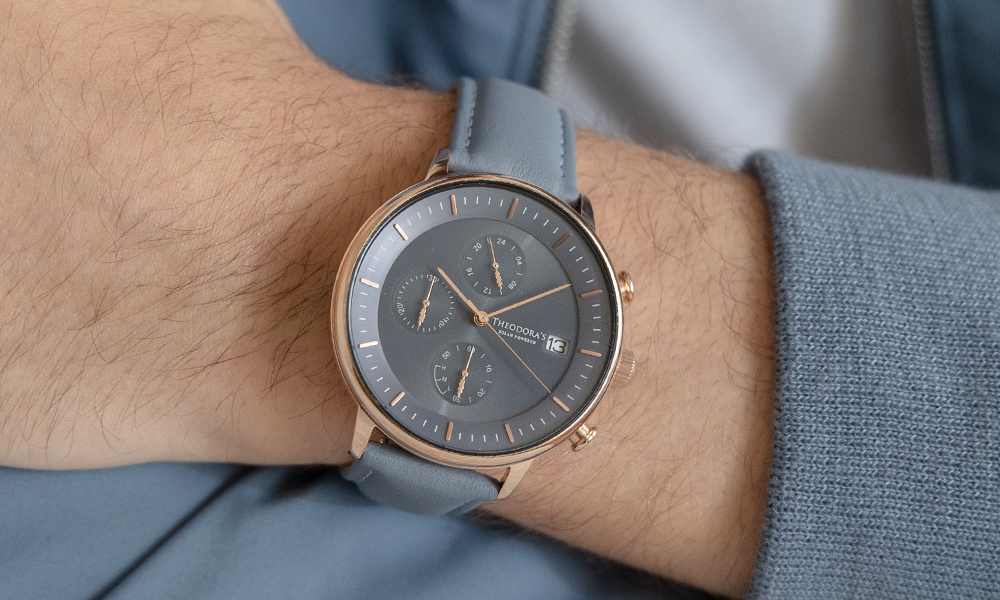 Mercury Solar Powered Chronograph｜Blue Stone Dial-Blue