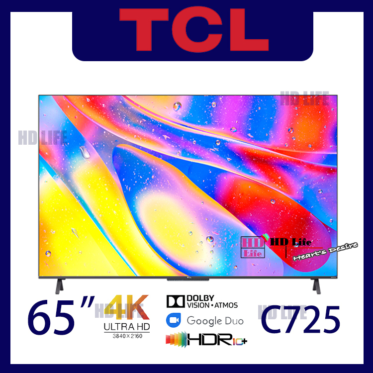 TCL 65C725 65寸 QLED 量子點 4K 超高清 ANDROID TV 安卓電視 C725