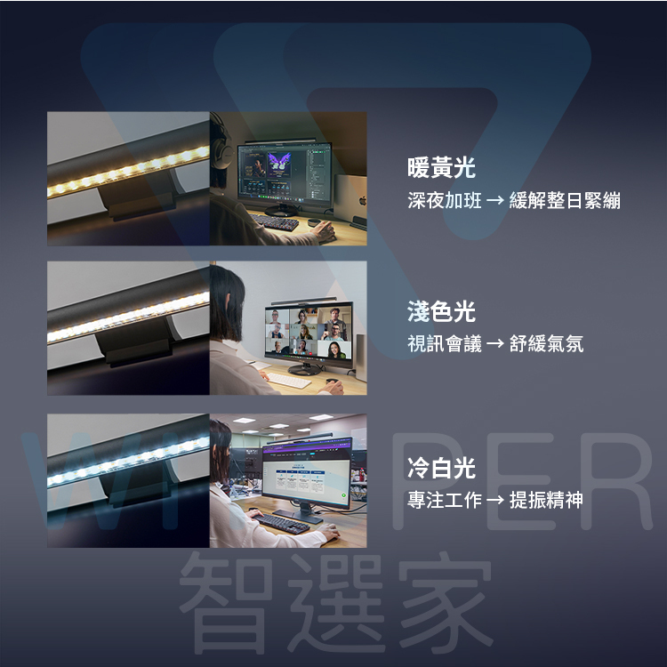 Elesense Uni-Light E1129 智慧螢幕掛燈｜常用螢幕 視在必行｜WitsPer智選家