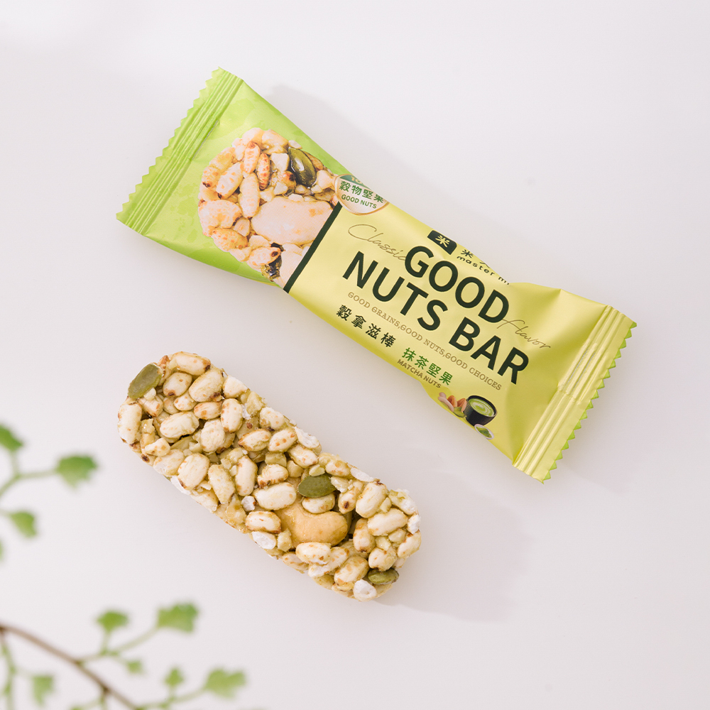 米大師Mastermi-低卡無負擔健康輕食-穀拿滋棒(抹茶堅果/單入)