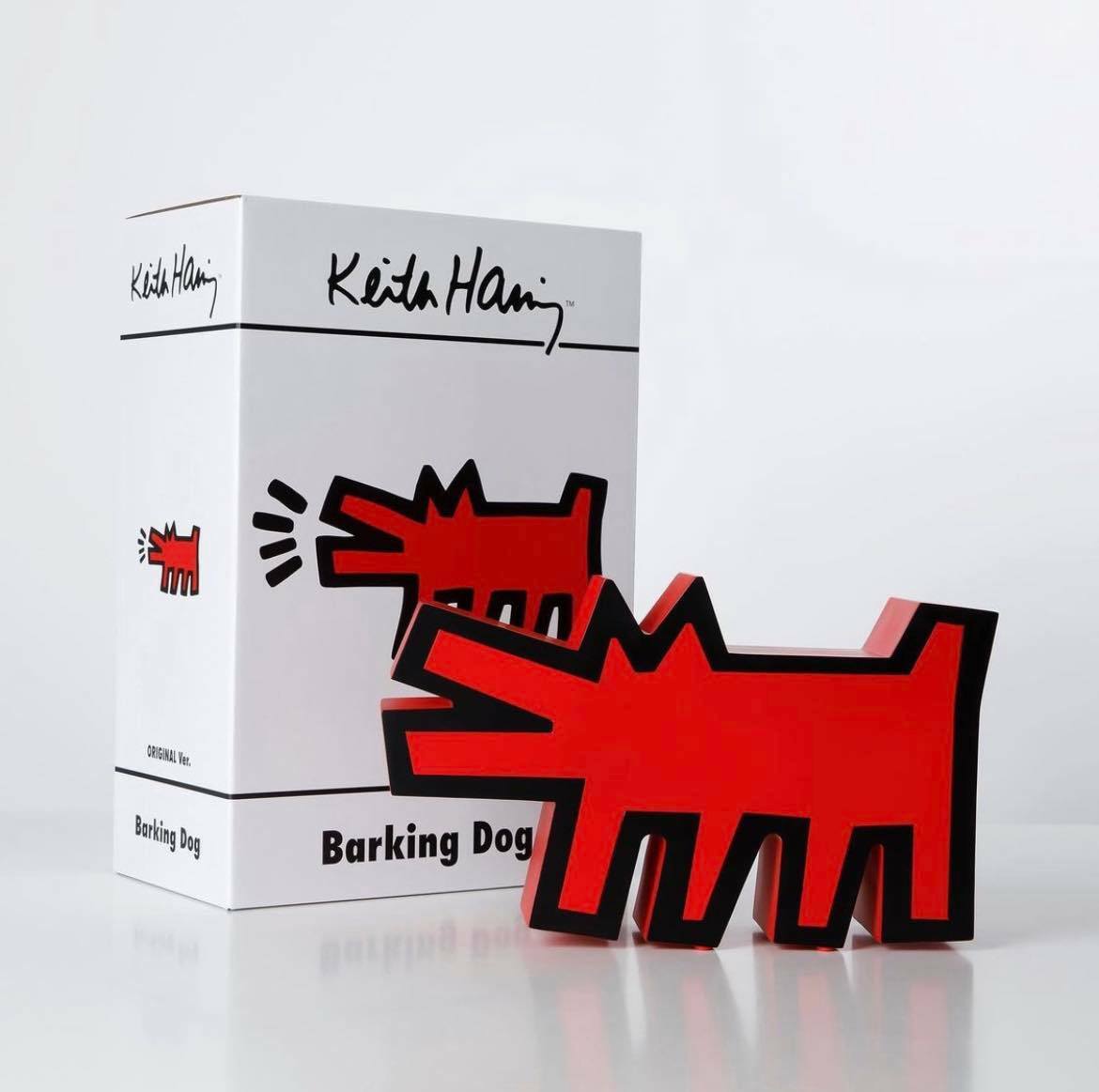 BEETLE MEDICOM TOY 凱斯哈林 KEITH HARING BARKING DOG 狗 雕像 公