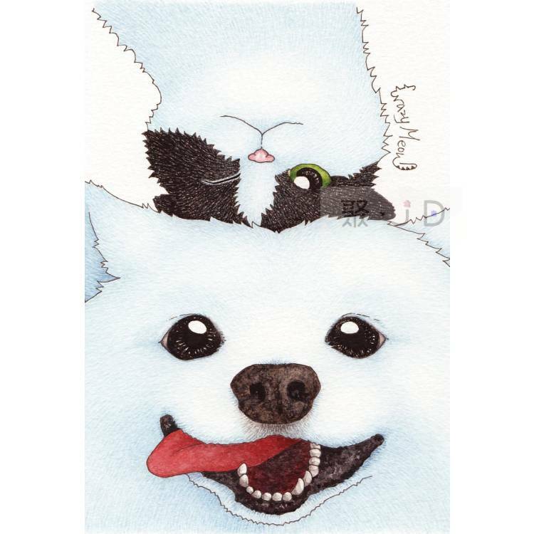 【台製拼圖】貓瘋子系列 S3-012 最好萌友"小黑與大白" 300片拼圖