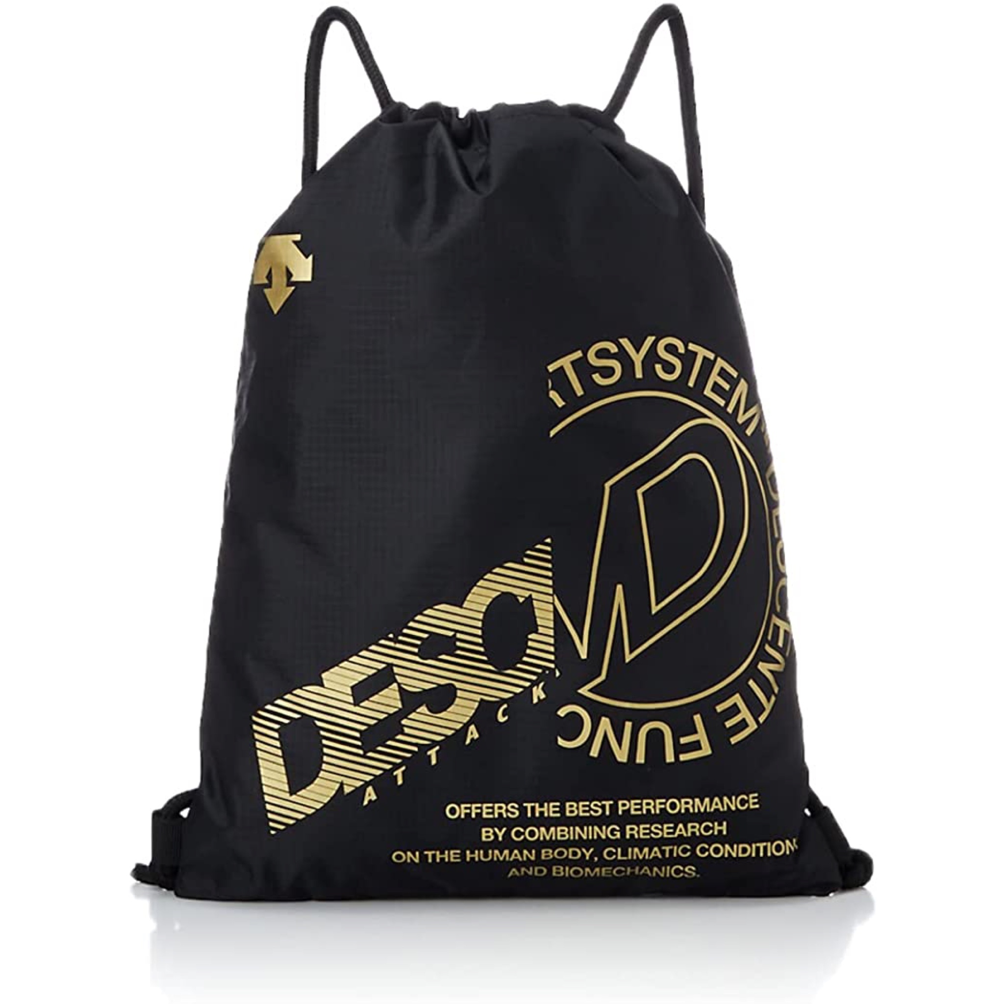【💥 日本直送 】DESCENTE 排球收納 輕便 拉繩背包 黑色 100g