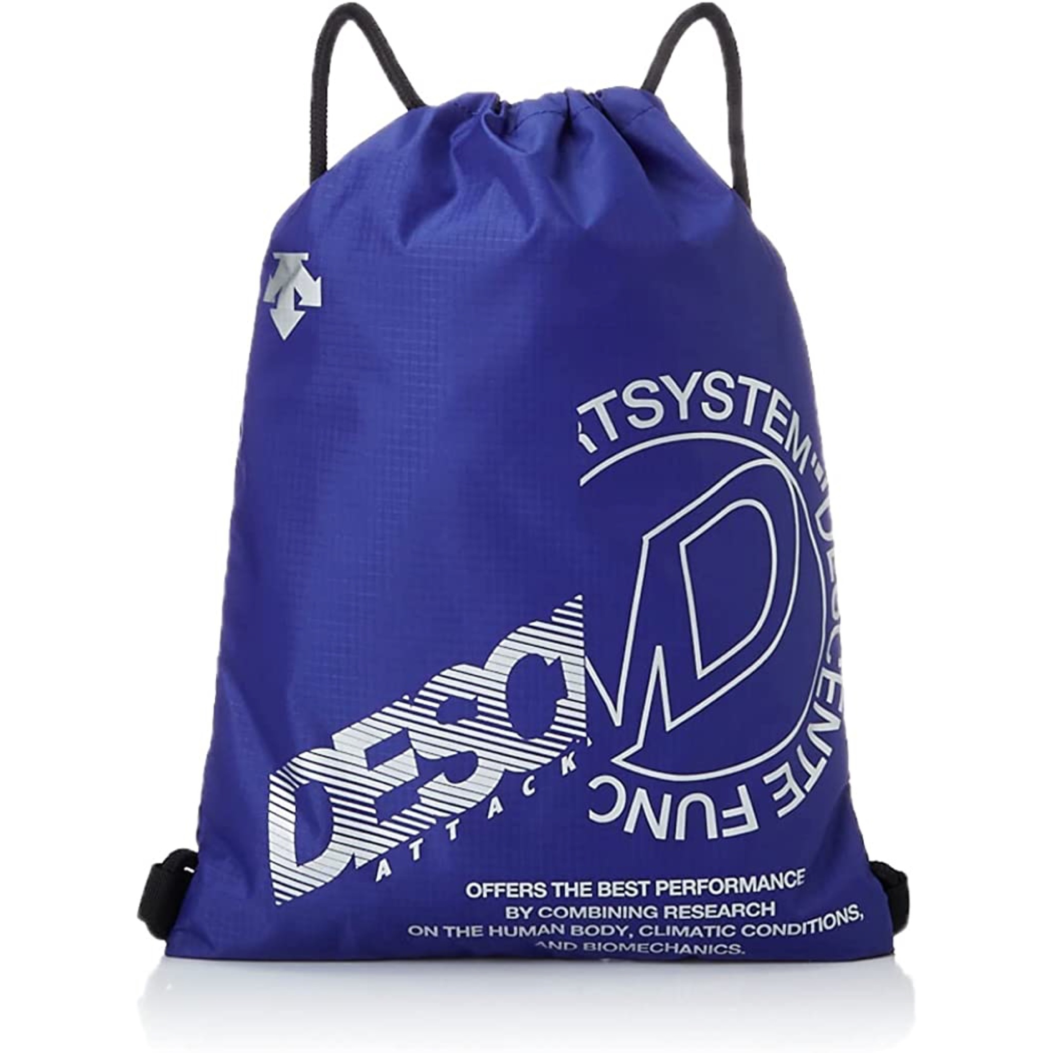 【💥 日本直送 】DESCENTE 排球收納 輕便 拉繩背包 藍色 100g