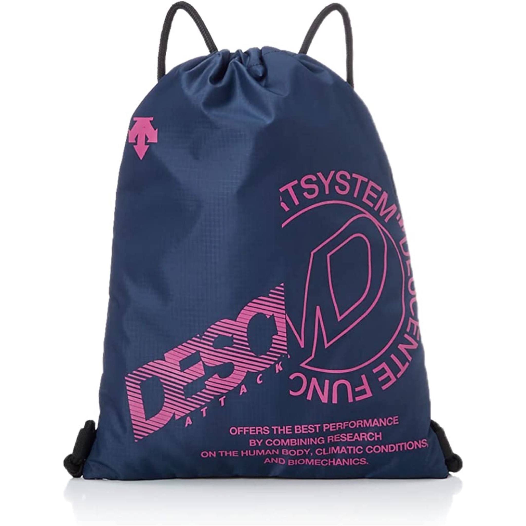 【💥 日本直送 】DESCENTE 排球收納 輕便 拉繩背包 深藍色 100g
