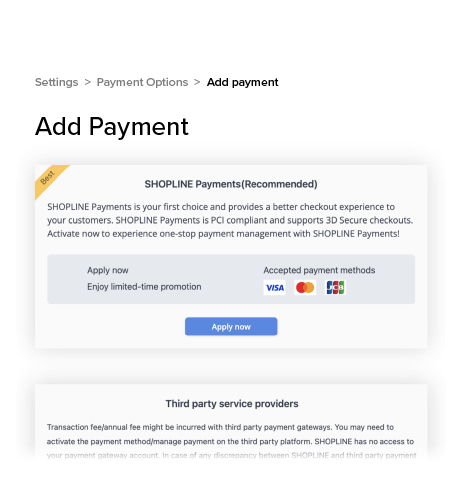 SHOPLINE Payments 電商金流 ｜SHOPLINE 全球智慧開店平台