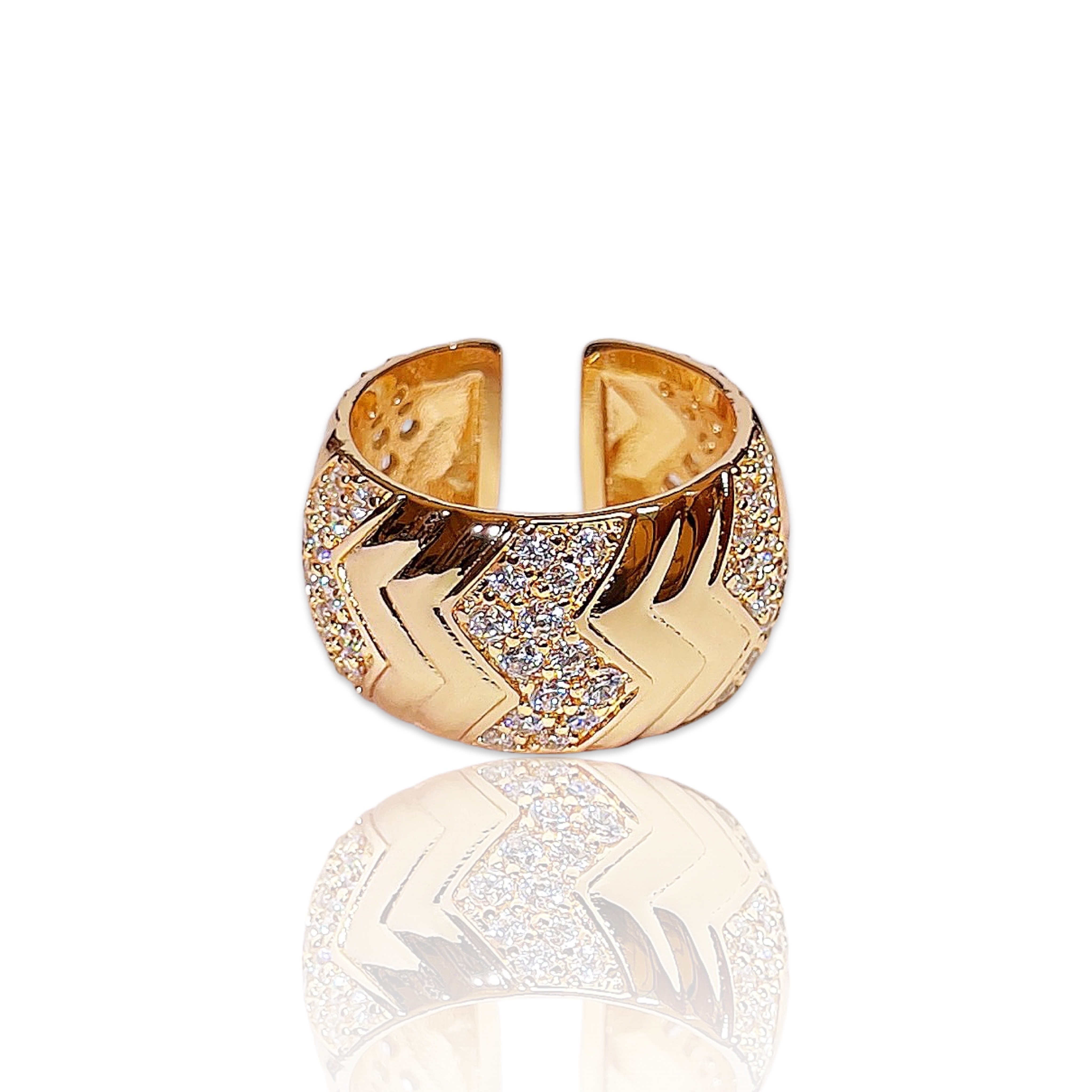 CARA Ring 閃電鑲鑽戒指