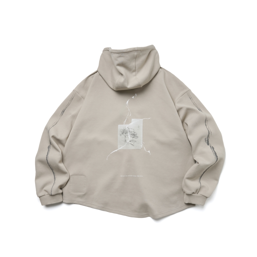 GOOPiMADE® 22AW VI-X01H - “6th” Logo Hoodie - Taupe