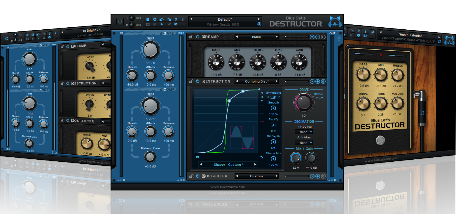 Blue Cat Audio Destructor 擴大器模擬Plugins效果器 (序號下載版)