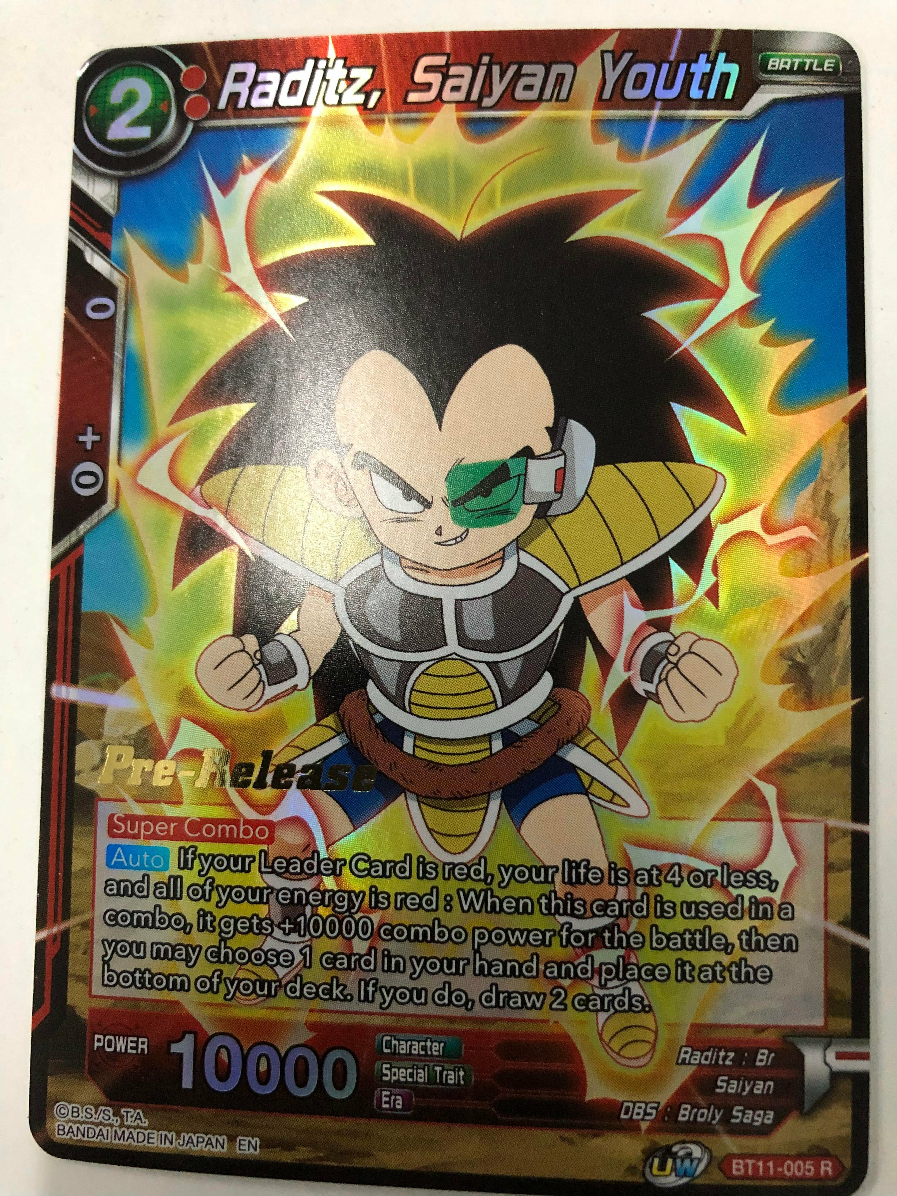 ( Pre-Release)BT11-005 Raditz, Saiyan Youth