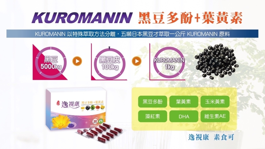 俊宥生技｜真正有感葉黃素，日本KUROMANIN黑大豆種皮多酚