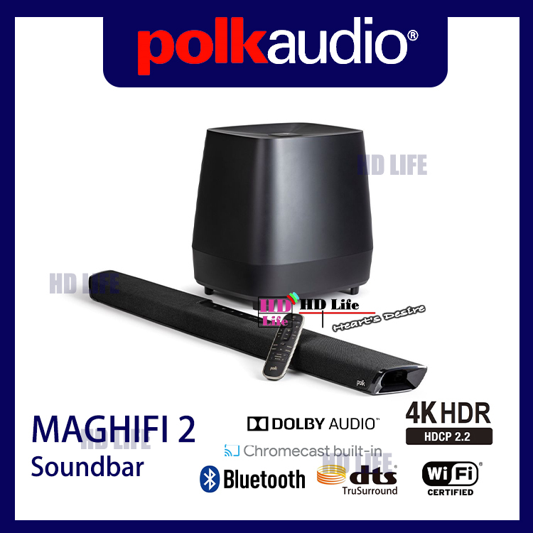 Polk Audio Magnifi 2 支援 Chromecast、4K HDR Soundbar