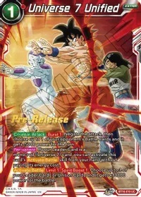 (Pre-Release)BT16-019 Universe 7 Unified