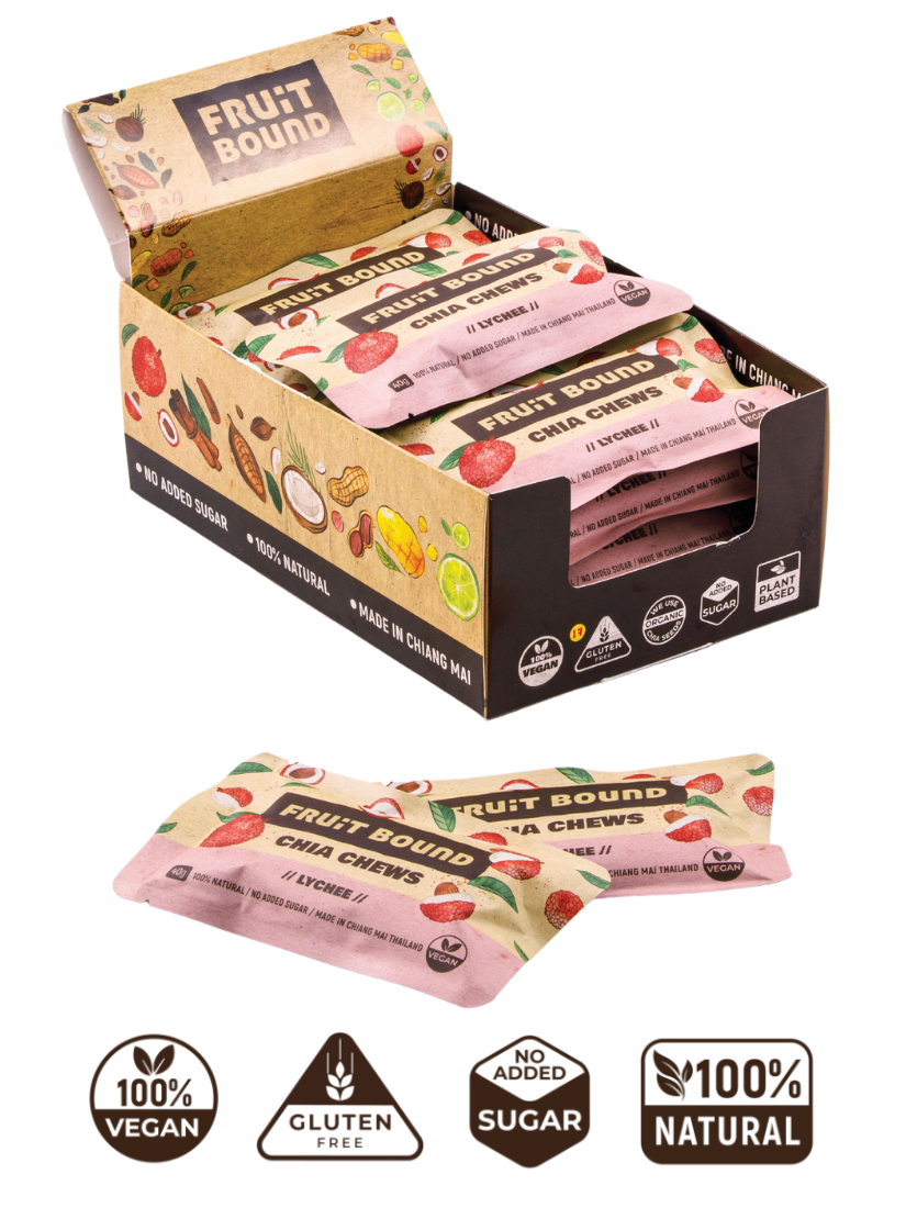 Fruit Bound | Lychee Chia Chews (Box of 15)